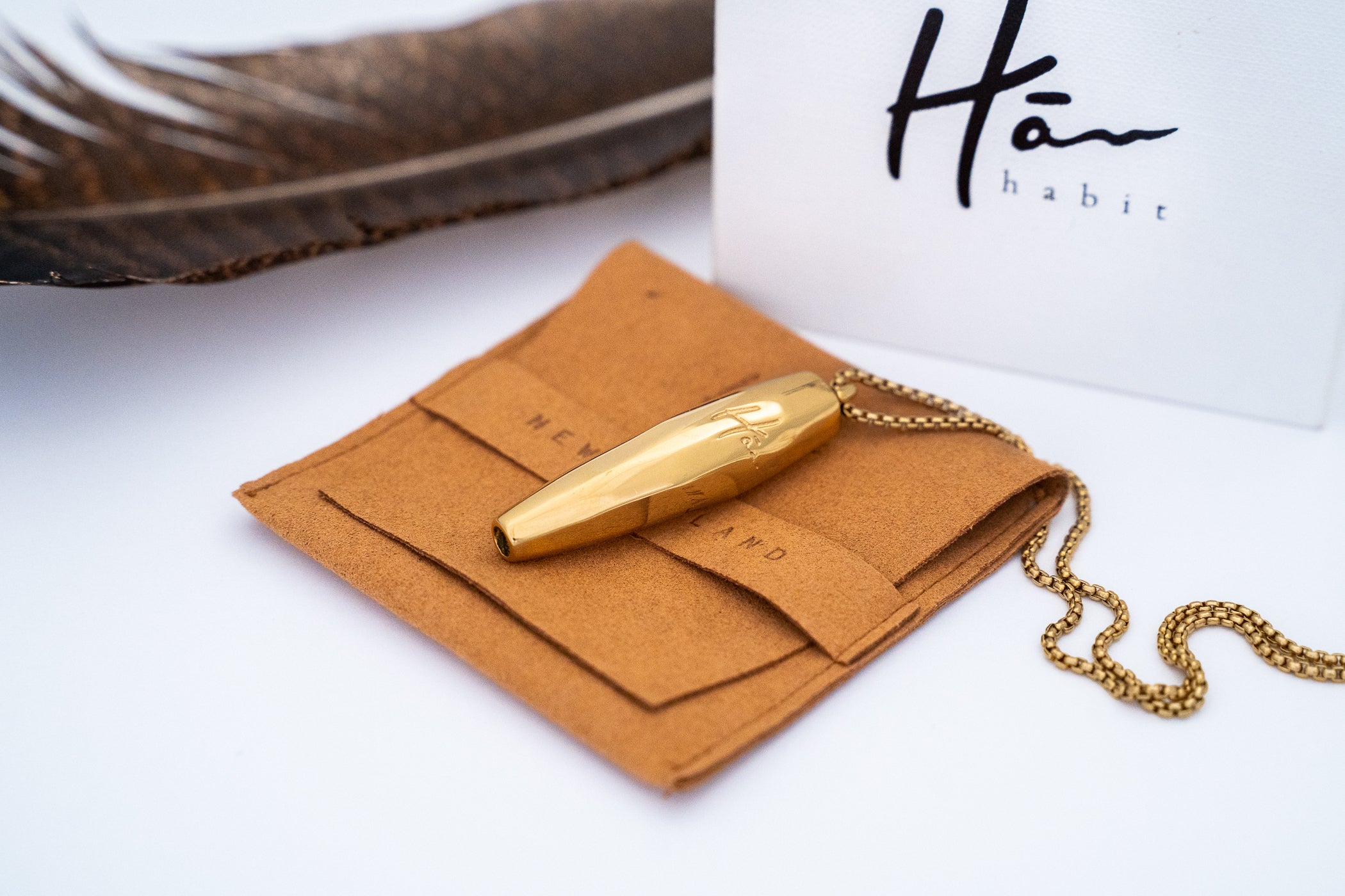 Hā Tool Classic Gold | Anxiety & Stress Relief Necklace – Hā Habit